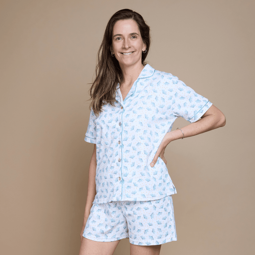 Pijama Corto Mujer Botánico – Algodón Pima 100% | SimplyB